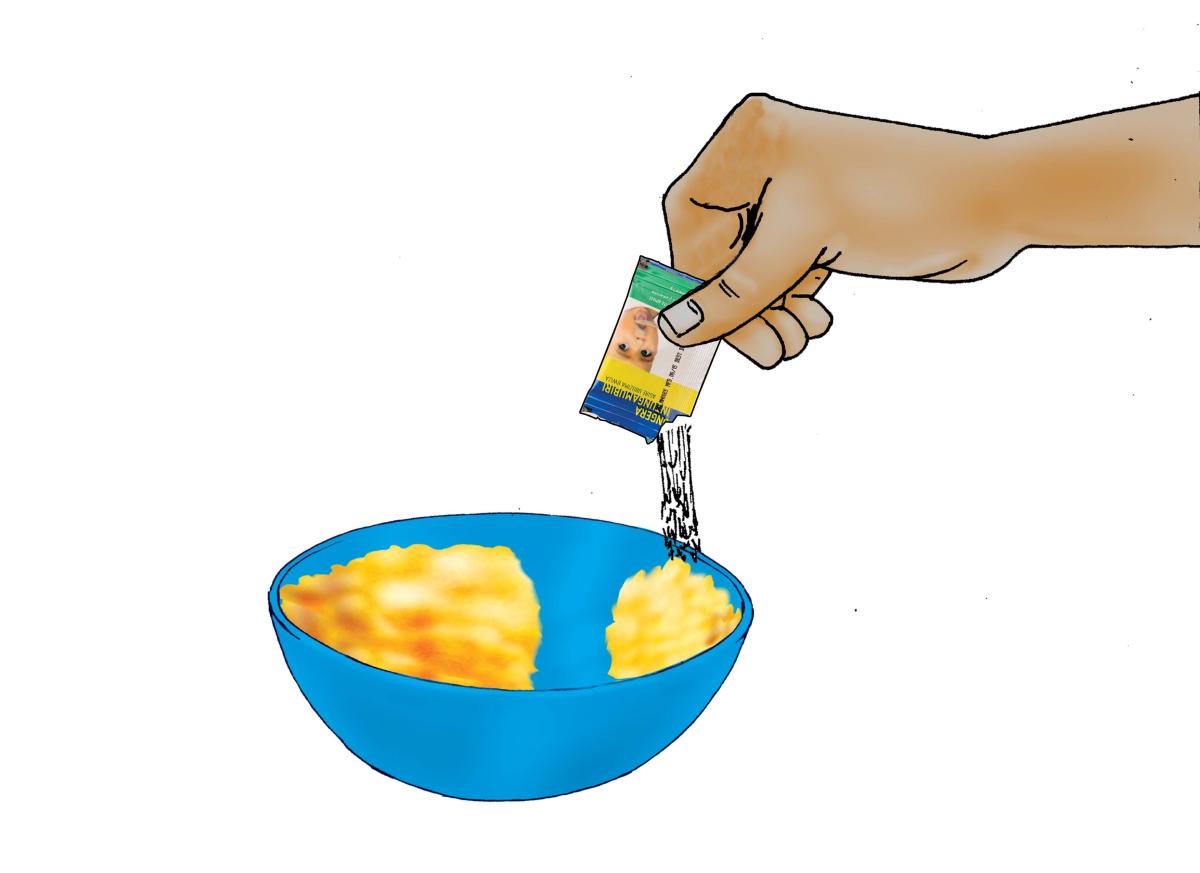 Complementary Feeding - Adding micronutrient powder to complementary ...