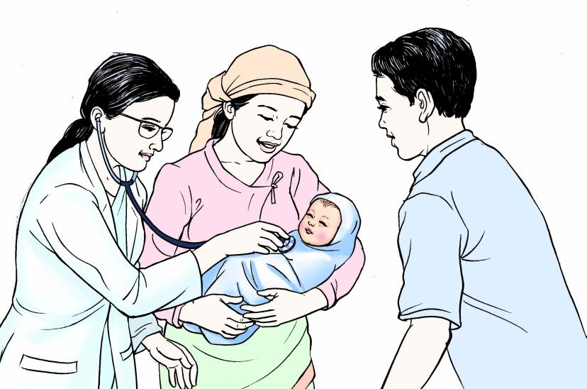 Child Heath care - Well baby check up at the health center - 01 - Nepal ...